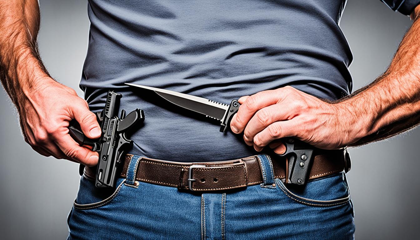 Small Blade Knives On The Body Midline